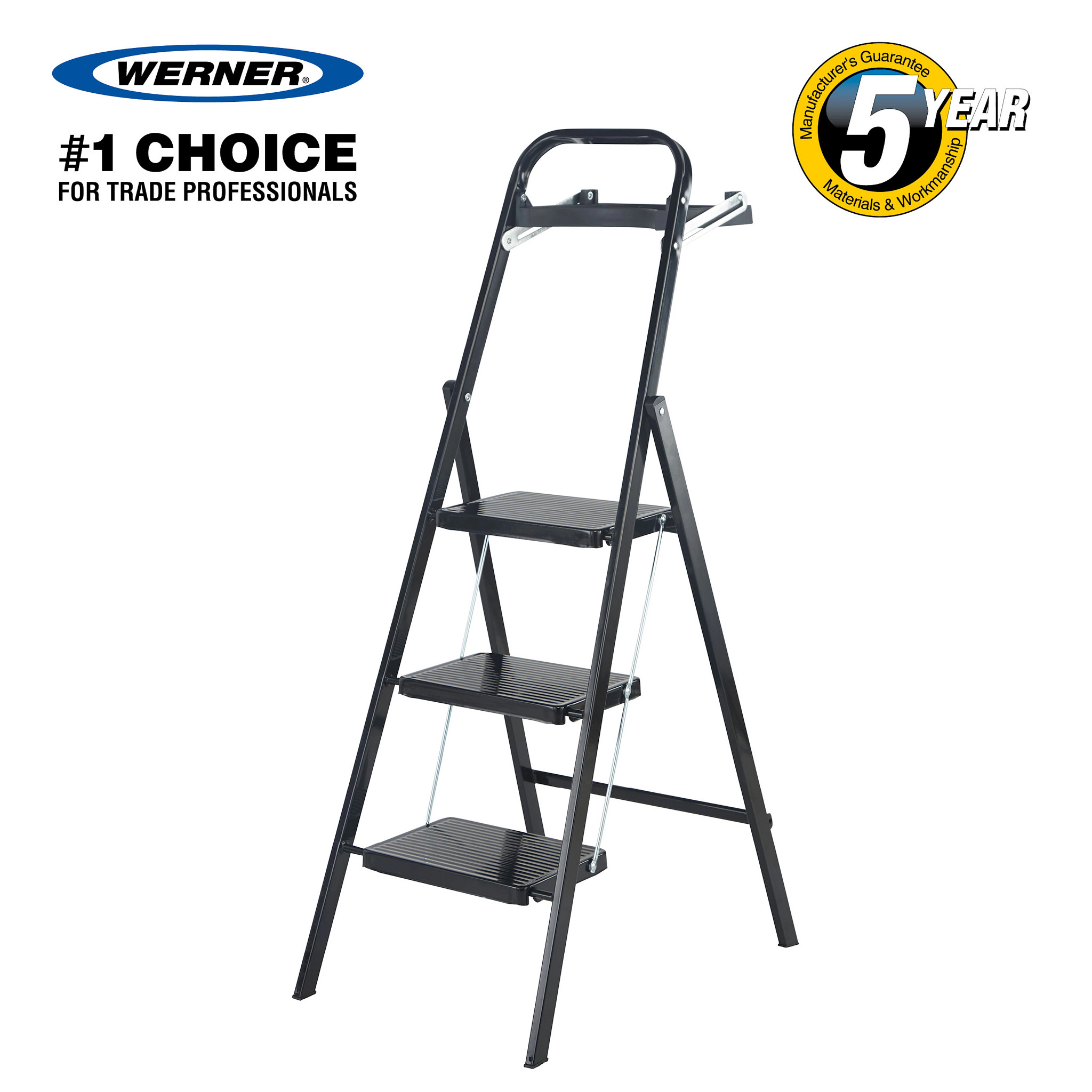Werner 3 Step Ladder Werner 3 Step Steel Folding Step Ladder YouTube